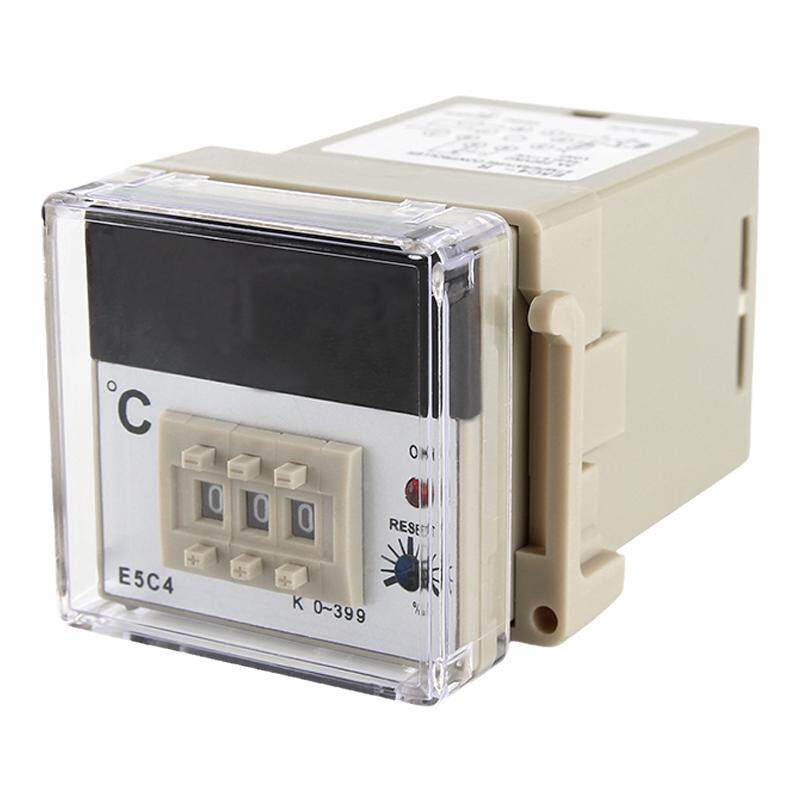 E5C4温控仪智能温控器智能恒温PID导轨式开孔安装 220v K_虎窝淘