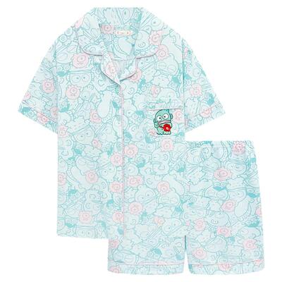 丑鱼汉顿睡衣女夏季纯棉短袖两件套夏天可爱卡通家居服可外穿学生