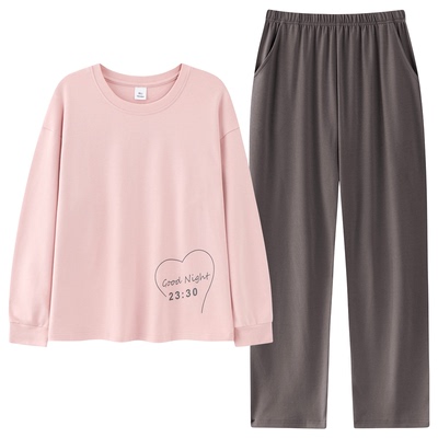 睡衣女春秋长袖套头可外穿家居服
