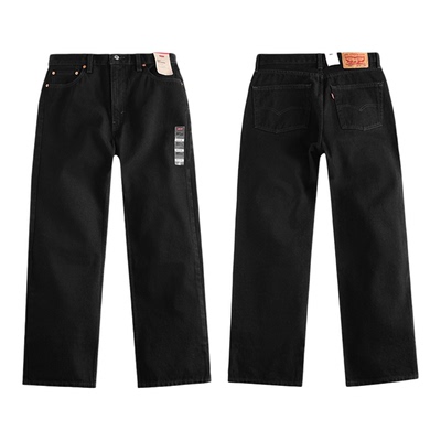 李维斯550黑色宽松直筒牛仔裤