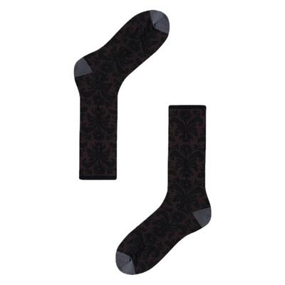 秋冬设计剪影中筒袜花纹ins款