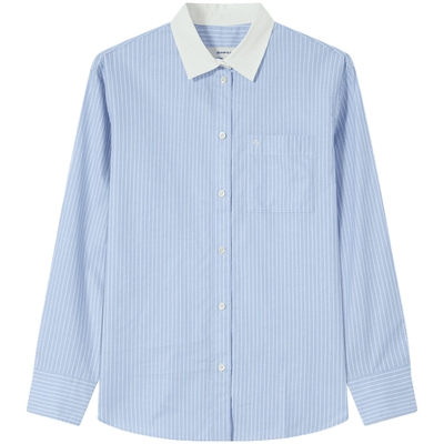 滨波天蓝色全棉正装衬衫智性穿搭