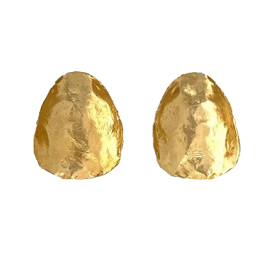 GGXR 极简手工肌理感圆片耳环无耳洞耳夹 纽约设计款