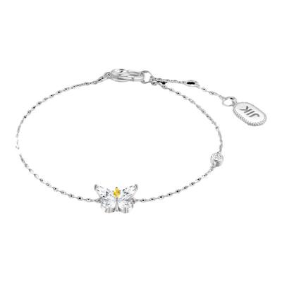 银镶彩锆手链女EGEM意境S925纯银