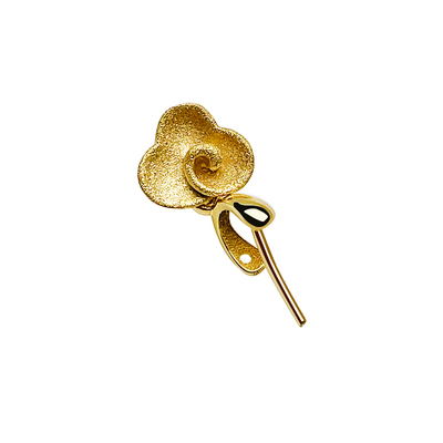 18k金精致复古磨砂扣头