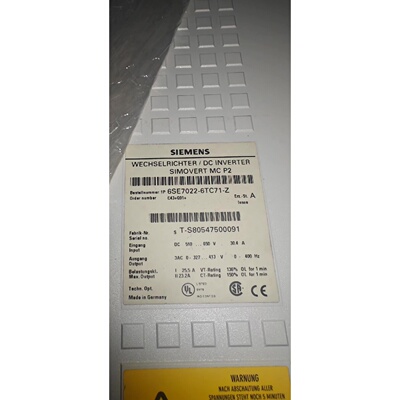 议价6SE70226TC71ZMCP2全新原装维修