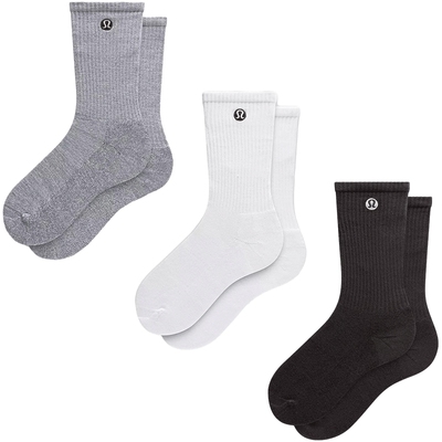 Daily Essential 中筒袜 *3 双装 丨lululemon丨LU9CDSS