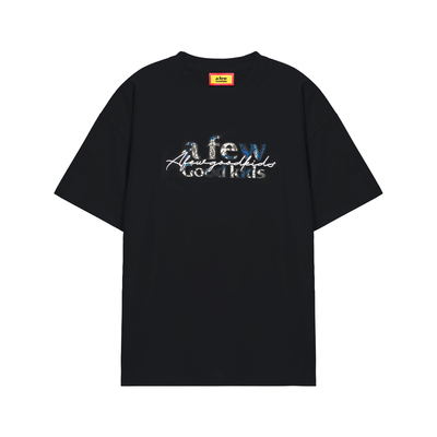 AFGK26SS美式豹纹蕾丝贴布短袖