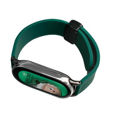 适用小米手环表带硅胶折叠磁吸扣