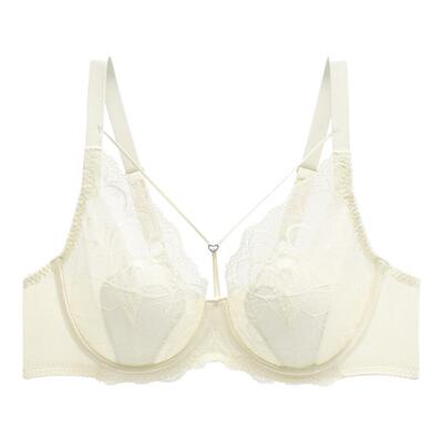 安莉芳旗下安朵蕾丝兔耳朵单层围文胸女士大胸显小内衣HB00285