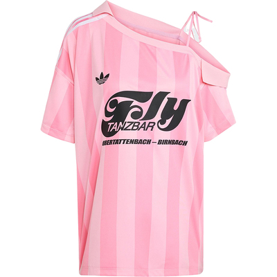 Adidas/阿迪达斯正品三叶草女士露肩经典足球透气训练短袖KD2277