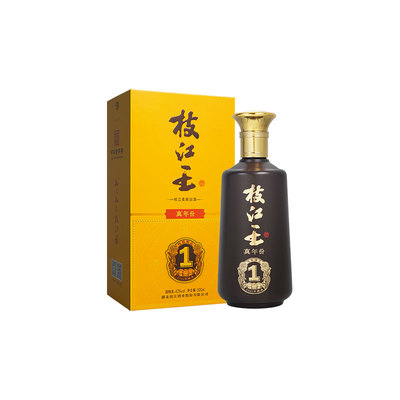 枝江大曲官方旗舰店 枝江王真年份1浓香纯粮食白酒52度1瓶500ml