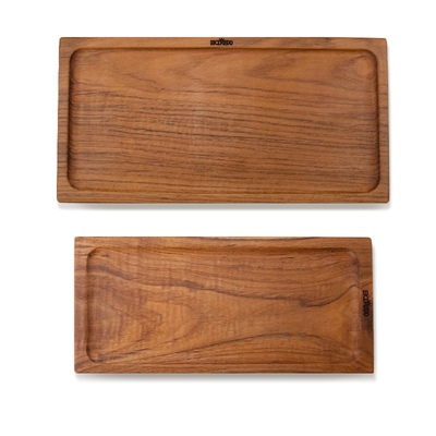 EKIREDO柚木整木干泡台茶盘木质托盘干果盘放茶具水果砧板实木盘