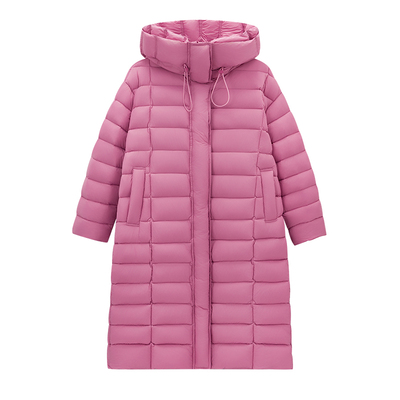 DAGA甜美减龄粉色连帽排骨羽绒服