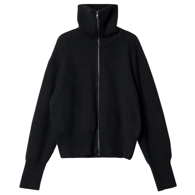 322WORKHOUSE全羊毛立领开衫