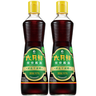 六月鲜特级生抽酱油500ml瓶装