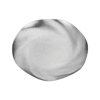 复古旧雪花灰盘子304不锈钢圆盘