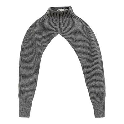 Lonslan高领套头毛衣叠穿泡泡袖