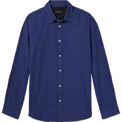 【折扣】Rag＆Bone春夏男汉麻棉质休闲衬衫