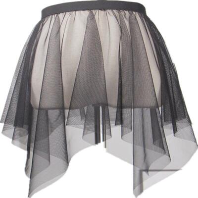 不规则网纱裙单品屁帘短裙