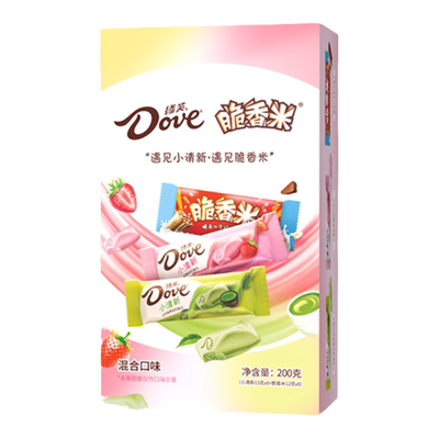 德芙脆香米巧克力小清新混合口味204g盒装休闲零食糖果小吃批发