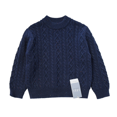 啦芙莱童装儿童彩点麻花毛衣25冬季新品男女童软糯针织衫上衣6250