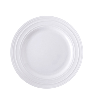 出口纯白浮雕美式高档骨瓷餐具