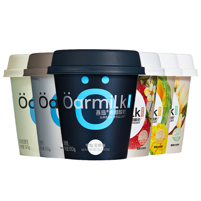 Oarmilk吾岛0脂无蔗糖希腊酸奶100g装风味希腊酸牛奶益生菌发酵乳