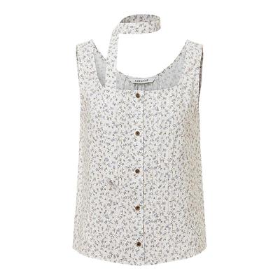 loeuvre无袖衬衫碎花领带背心