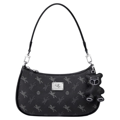 NU纽芝兰2026新款飞马老花腋下包单肩斜挎半月包气质手提法棍包