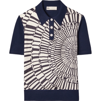 【提前享】TORY BURCH 汤丽柏琦 前襟印花短袖POLO衫 147959