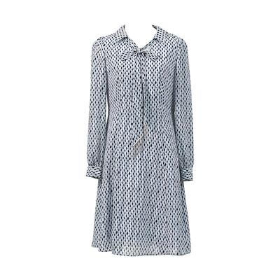 HONRN/红人减龄修身收腰印花a字连衣裙女春秋中长款裙子HH19OL122