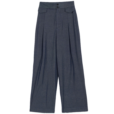 AMERI高腰休闲长裤百搭阔腿裤