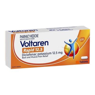 新西兰HC药房30粒VOLTAREN扶他林消炎止痛片12.5毫克跌打损伤拉伤