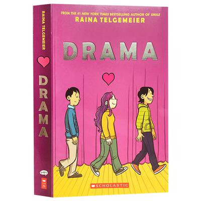 英文原版 Drama 戏剧全彩漫画  画风可爱内容有趣 纽约时报畅销书Smile sisters ghost guts 同作者Raina Telgemeier