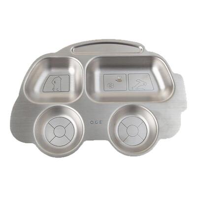 OCE嗷呜恐龙304不锈钢餐具家用儿童学生水杯双耳碗餐盘辅食叉勺