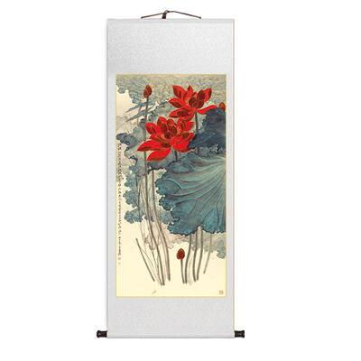 名家国画中式客厅装饰画卷轴挂画