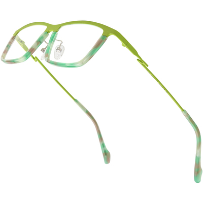 FONEX拼色方形纯钛可配镜眼镜架