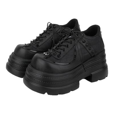 小众设计夏季赛博朋克厚底小皮鞋