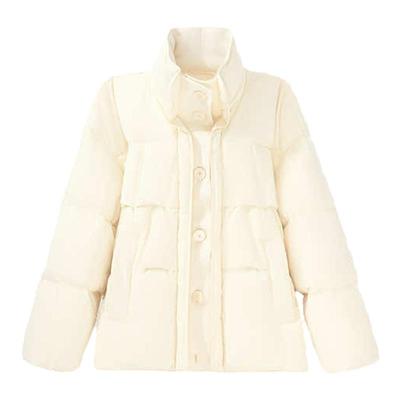 【商场同款】HPLY荷比俪冬季新款女立式翻领白鹅绒拼接羽绒服