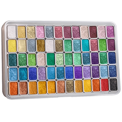 珠光水彩颜料小盒固体分装