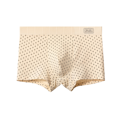 男士棉质内裤男生2025新款透气简约平角裤10A抗菌潮流舒适四角裤