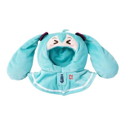 moeyu初音未来眯眯眼毛绒迷你披肩miku宠物猫咪玩偶服装动漫周边