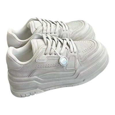 诗歌兰2025新款真皮厚底休闲鞋