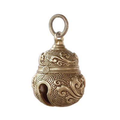 刻己复古国风钥匙扣葫芦黄铜挂件
