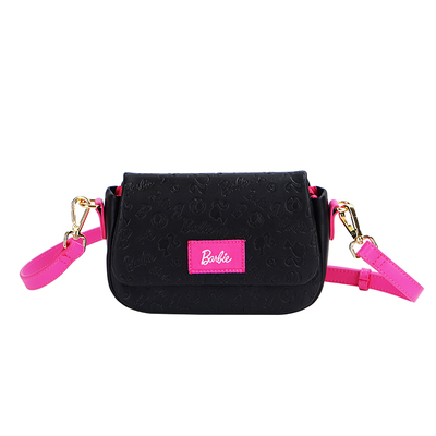 Barbie芭比正品皮质女轻便斜挎包