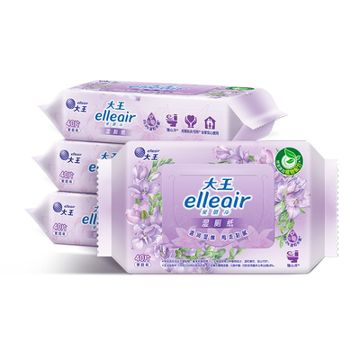 大王elleair亲肤消毒家用湿厕纸