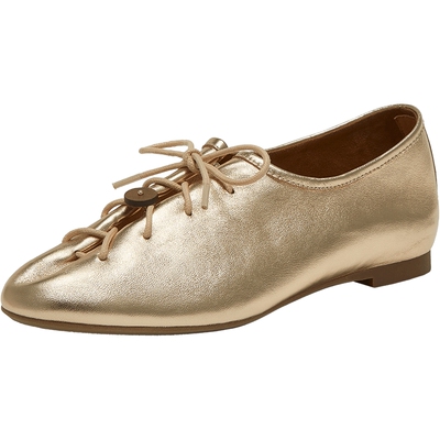 真美诗柔软羊皮老钱风乐福鞋