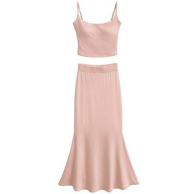 温柔纯欲吊带背心半身裙两件套女