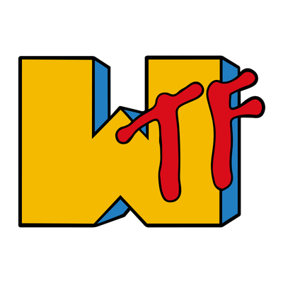 TLP反光贴 WTF英文艺术字 什么鬼 复古MTV风 平面平板 防水贴纸